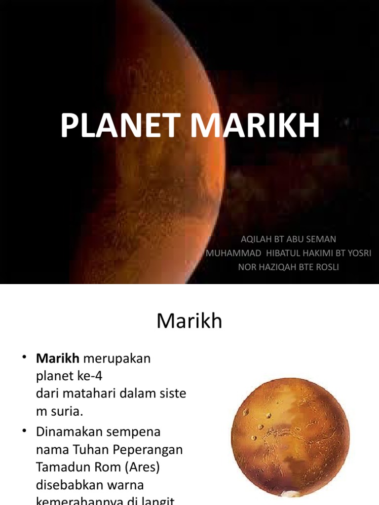 Planet Marikh | PDF
