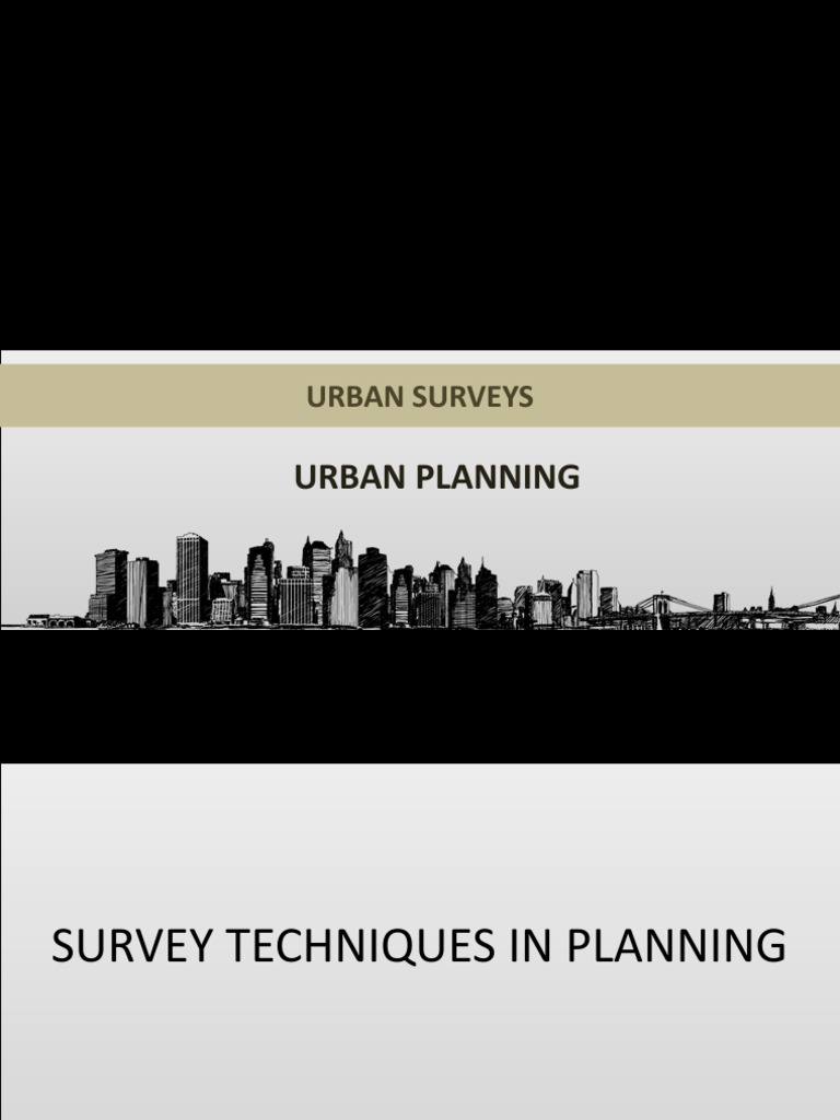 Urban Surveys | PDF | Sampling (Statistics) | Survey Methodology