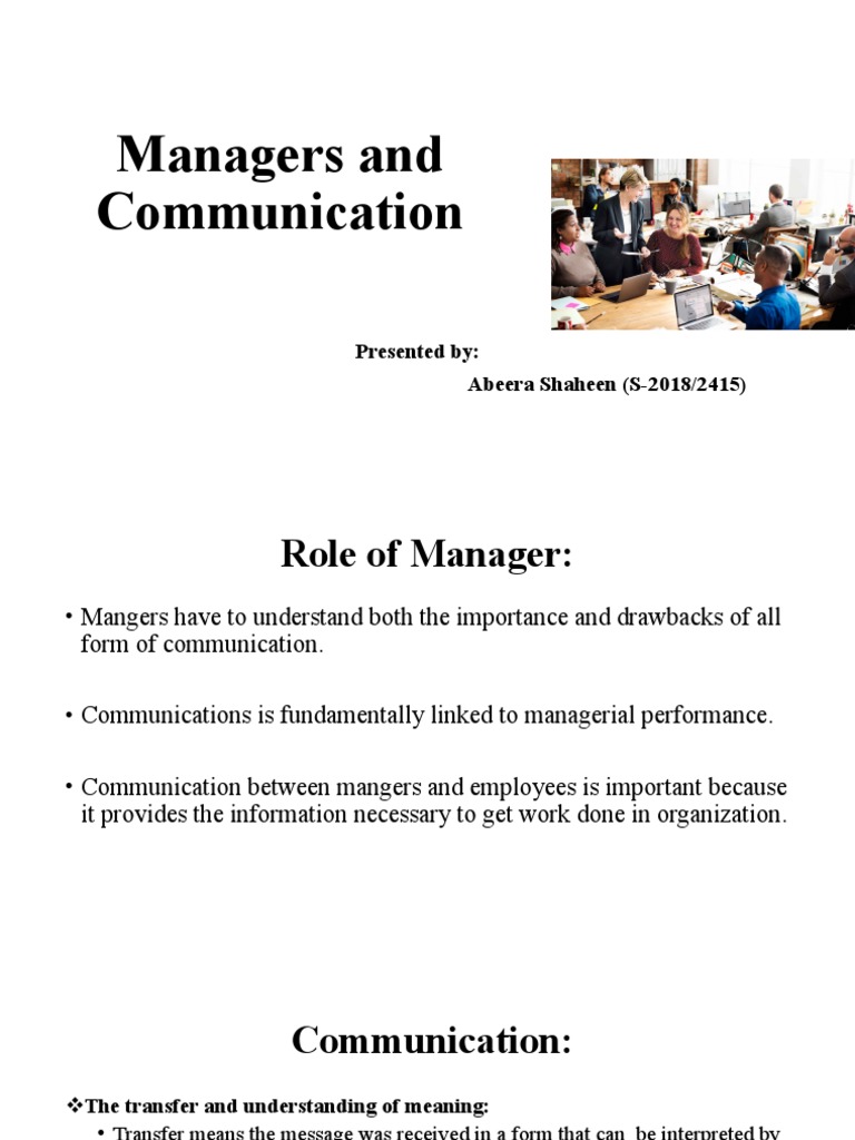 Managers and Communication | PDF | Communication | Semiotics