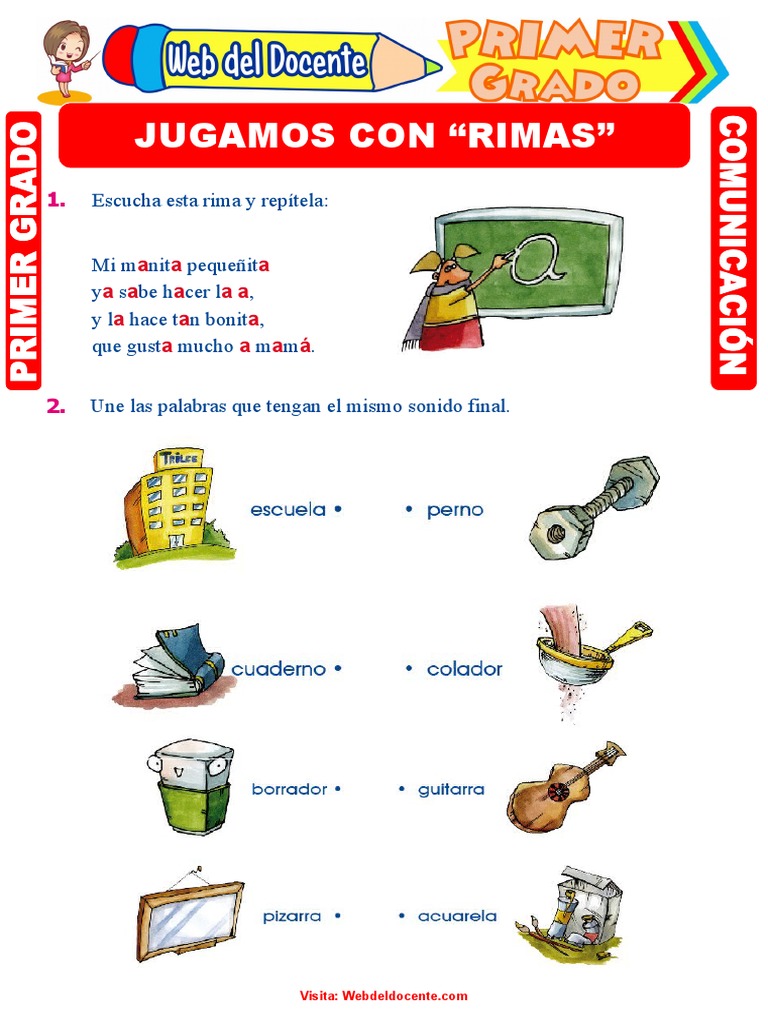 Rimas Cortas para Primer Grado | PDF | Artes del Lenguaje y ...