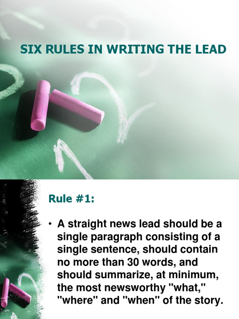 Writing The Lead | PDF | Onomastics | Verb