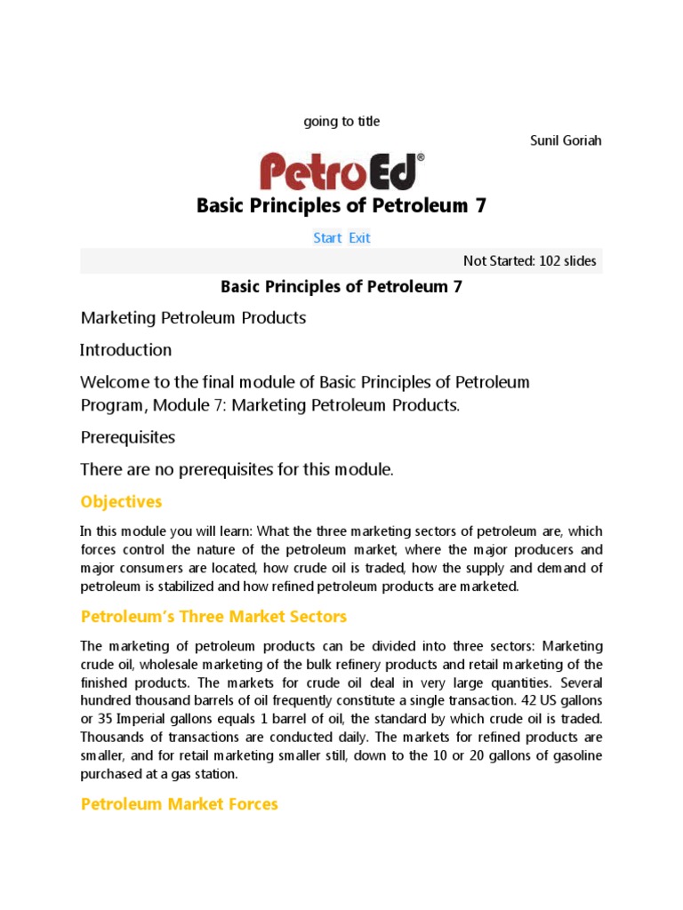 Basic Principles of Petroleum 7 | PDF | Oil Refinery | Petroleum