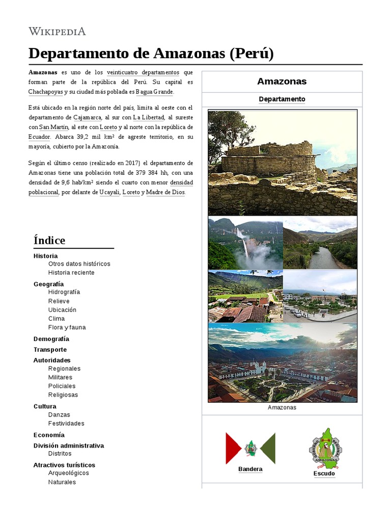 Departamento de Amazonas (Perú) | PDF