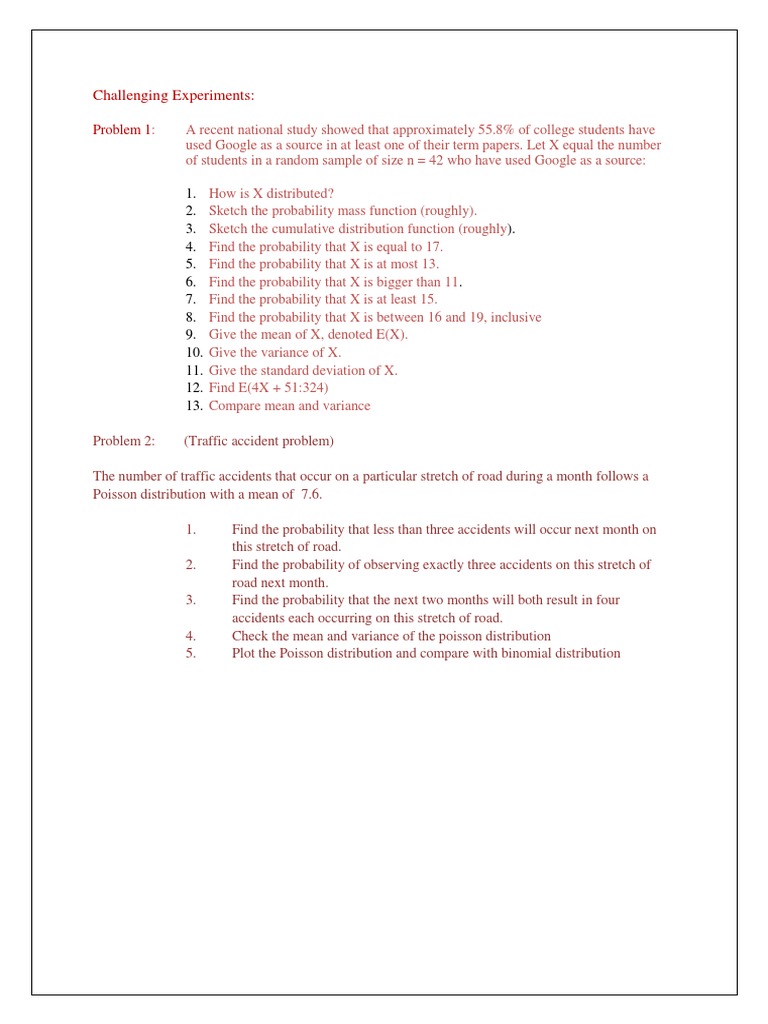 Challenging Experiments:: Problem 1 | PDF | Philosophy | Teaching ...