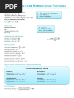 IGCSE Formula Sheet | PDF | Area | Sine