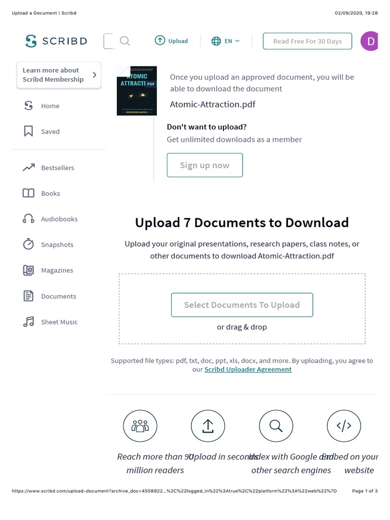 Upload 7 Documents To Download: Once You Upload An Approved Document, You Will Be Able To ...