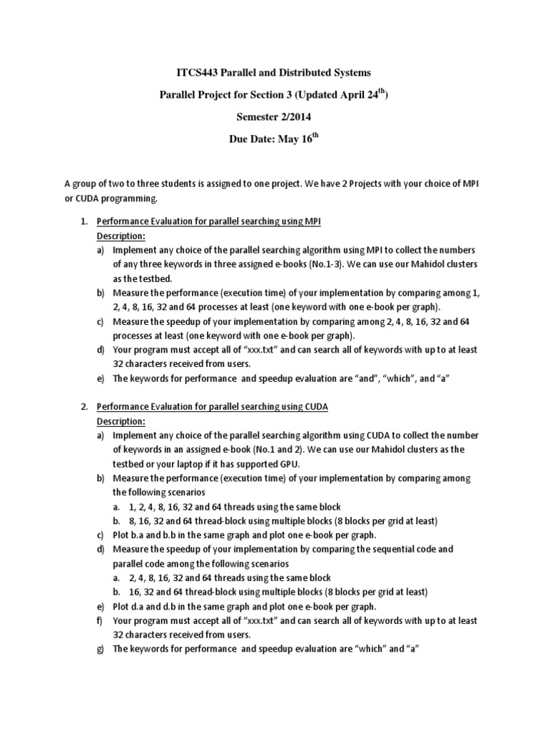 Parallel Project Section 3 | PDF | Thread (Computing) | Parallel Computing