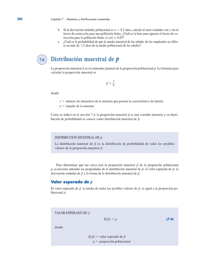 Distribución Muestral de Proporciones | PDF | Error estándar | Muestreo (Estadísticas)