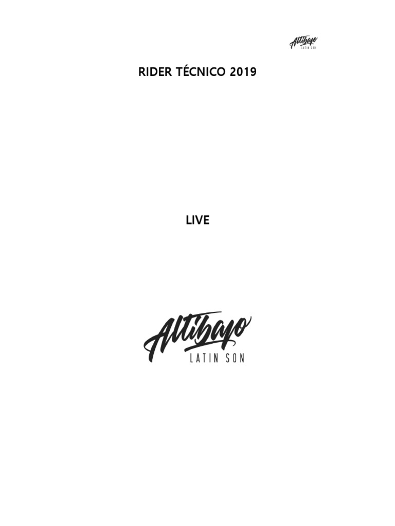 Ejemplo-Formato de Rider Técnico | PDF | Micrófono | Sonido