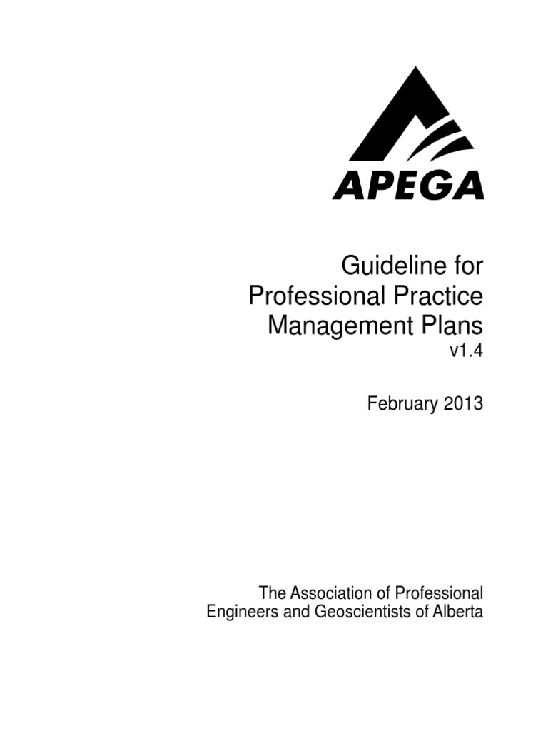 APEGA Guideline For Professional Practice Management Plans | PDF | Competence (Human Resources ...