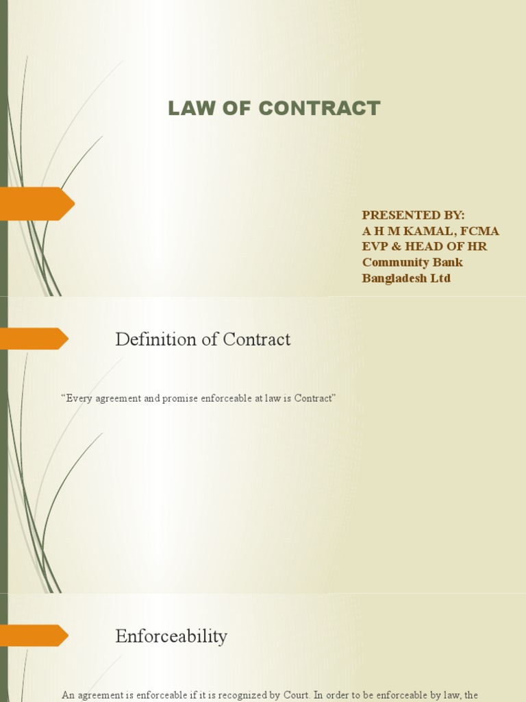 Law of Contract | Download Free PDF | Offer And Acceptance | Virtue