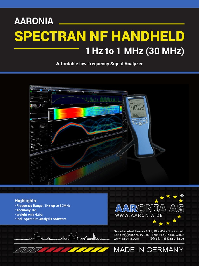 Spectran NF Handheld: 1 HZ To 1 MHZ (30 MHZ) | PDF | Spectrum ...