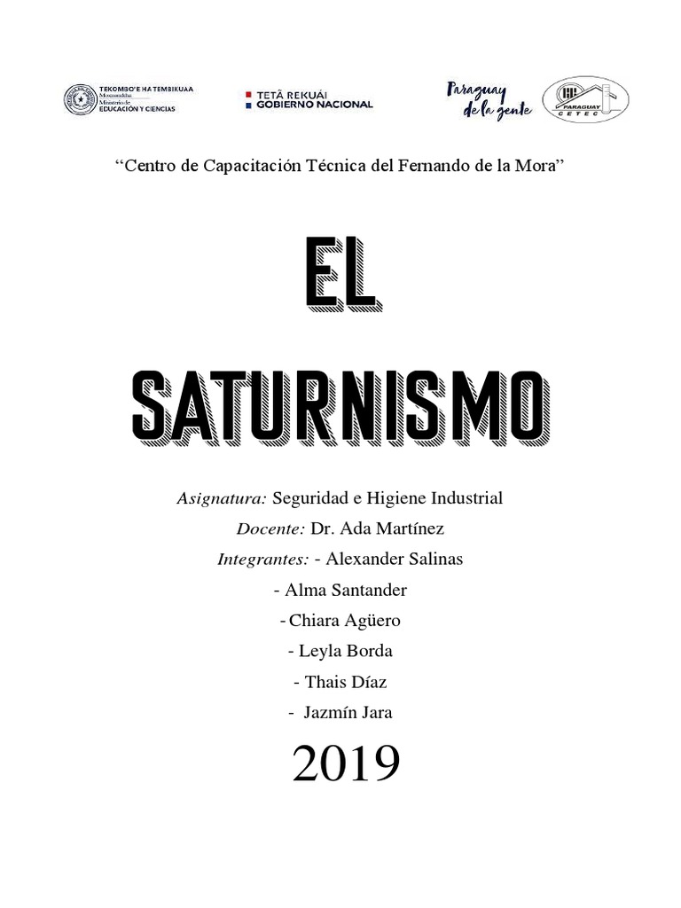 Análisis de los efectos del saturnismo en trabajadores expuestos al ...