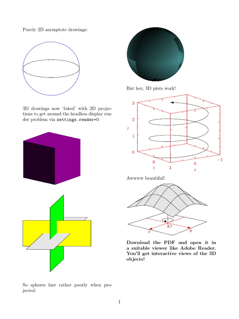 Asymptote 3d Graphics Pdf Pdf
