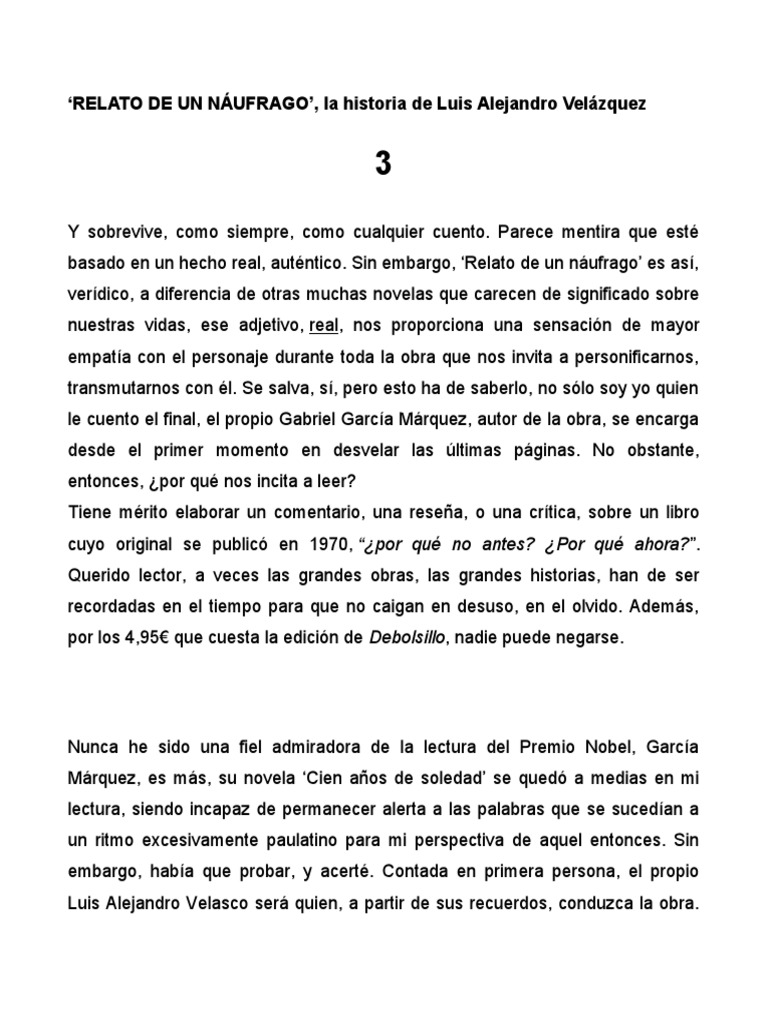 Relato de Un Náufrago | PDF | Lenguaje de programación | Programación ...
