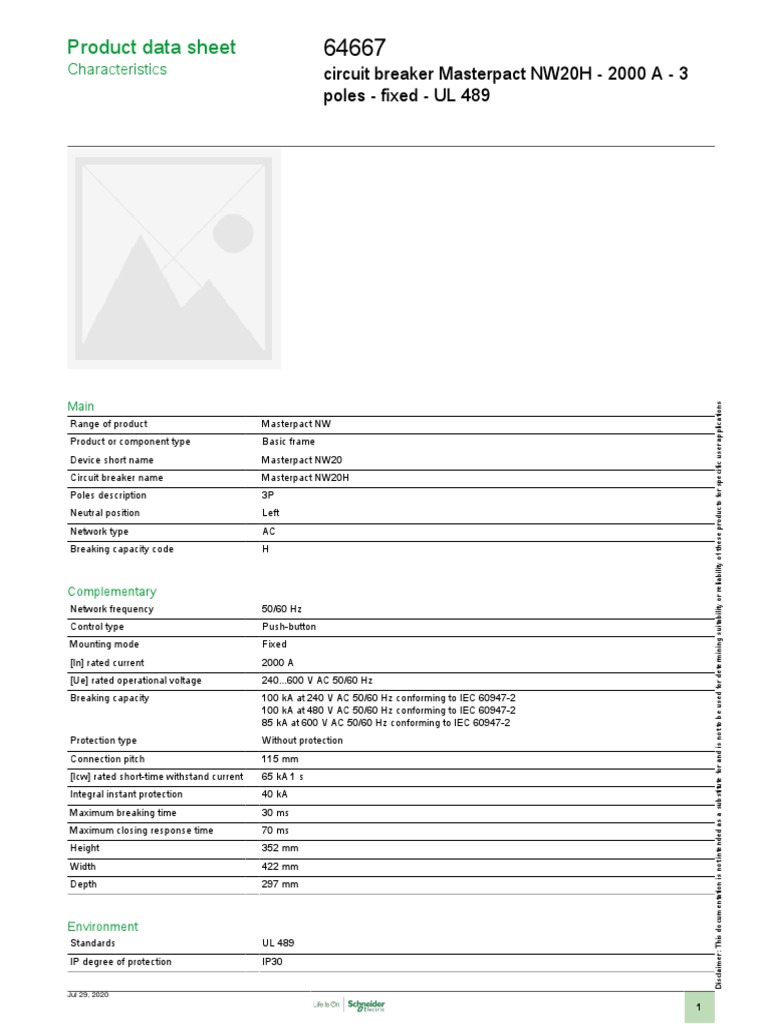 MasterPact - UL 489 Listed - 64667 | PDF