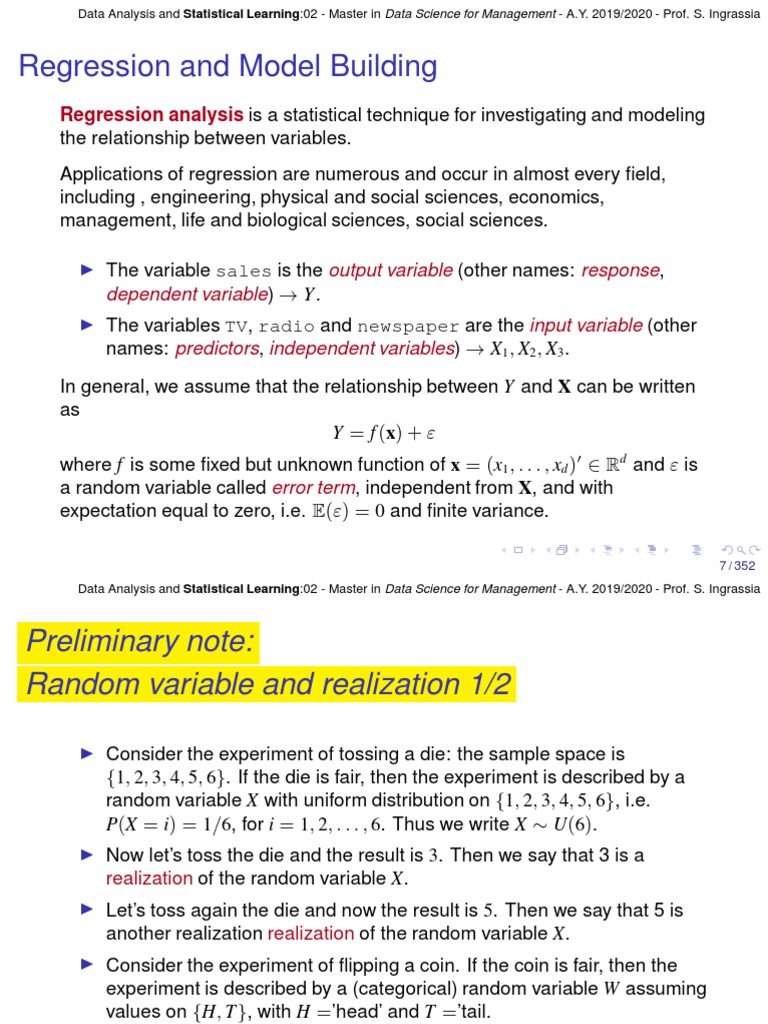 StatLearning2r PDF | PDF | Errors And Residuals | Regression Analysis