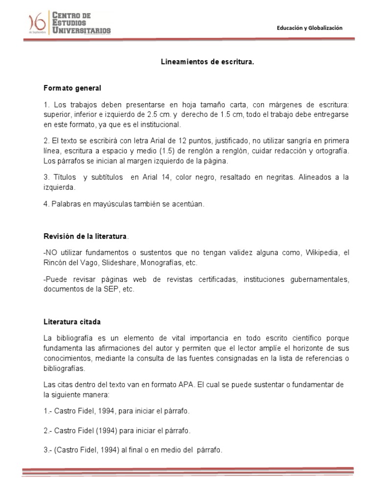 Guía de Formato Académico | PDF