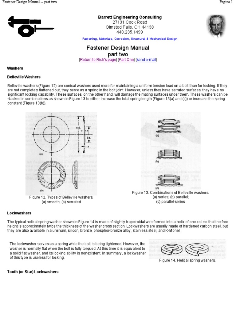 Fastener Design Manual - Part Two | PDF | Screw | Building Engineering