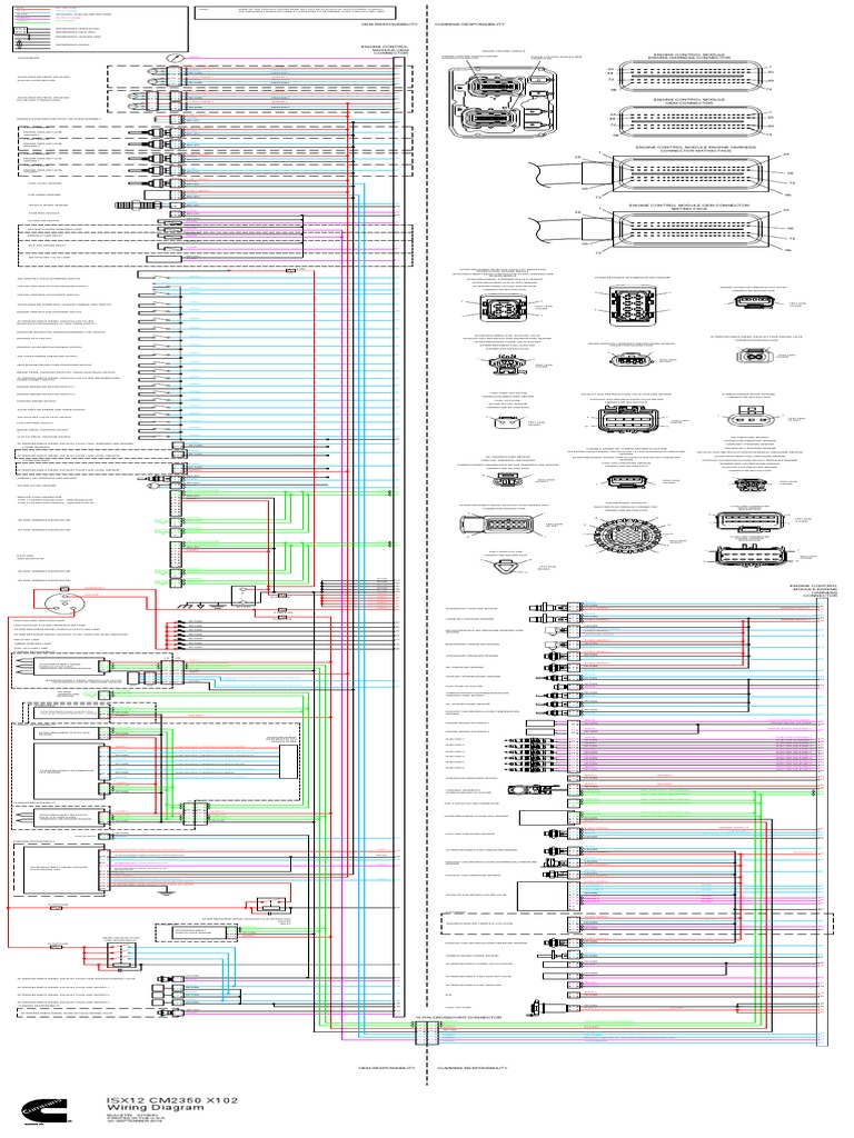 ISX12 CM2350 X102 Wiring Diagram: Positive Negative | PDF | Throttle ...
