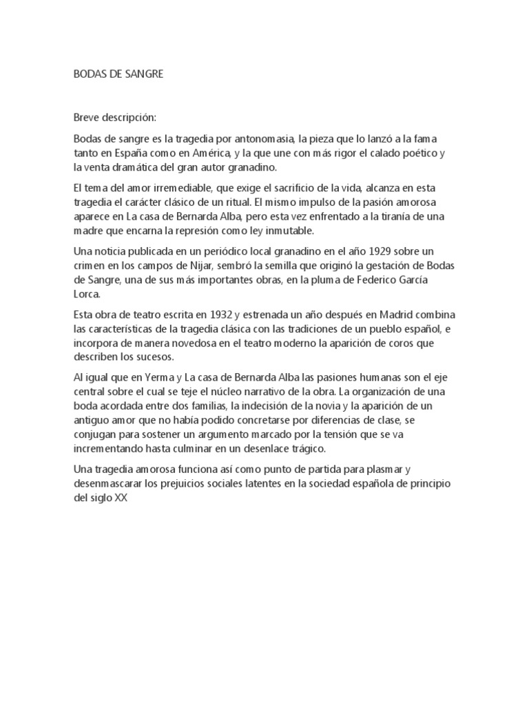 Bodas de Sangre | PDF