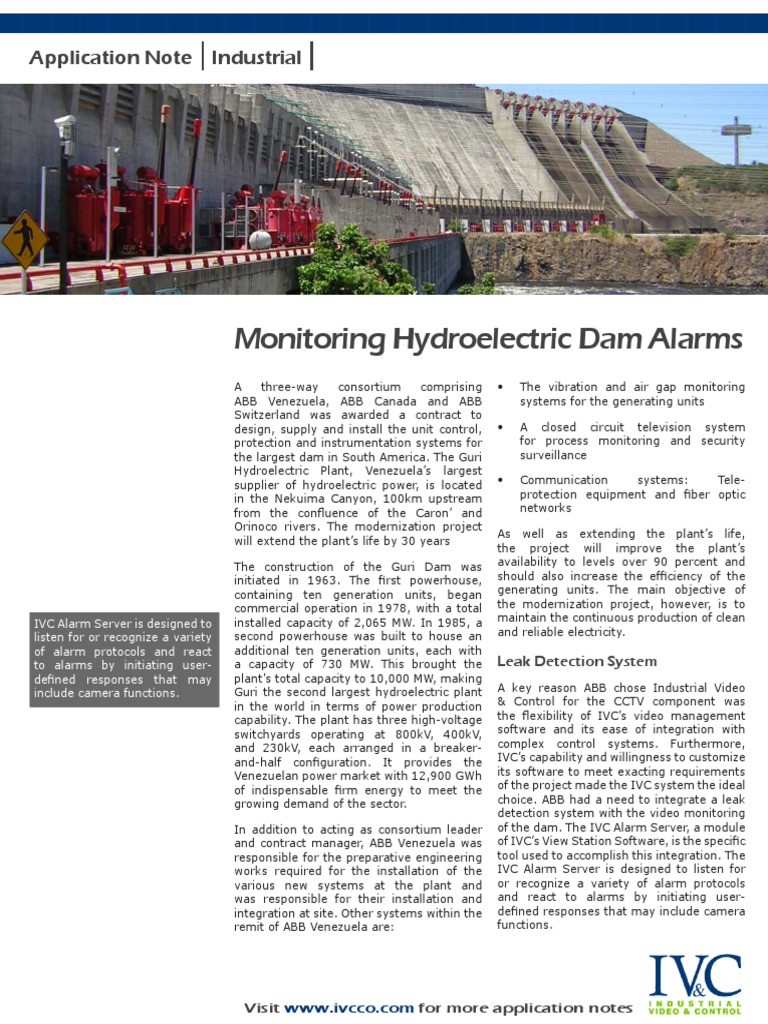 Monitoring Hydroelectric Dam Alarms: Application Note Industrial | PDF ...