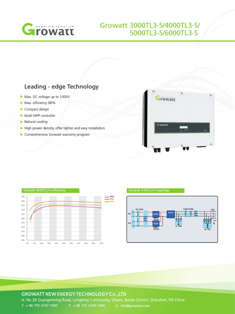 Growat Trifasico 3000-6000 On Grid | PDF | Mains Electricity ...