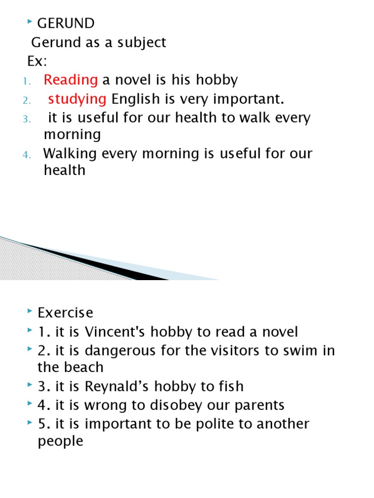 GERUND | PDF | Language Arts & Discipline | Foreign Language Studies