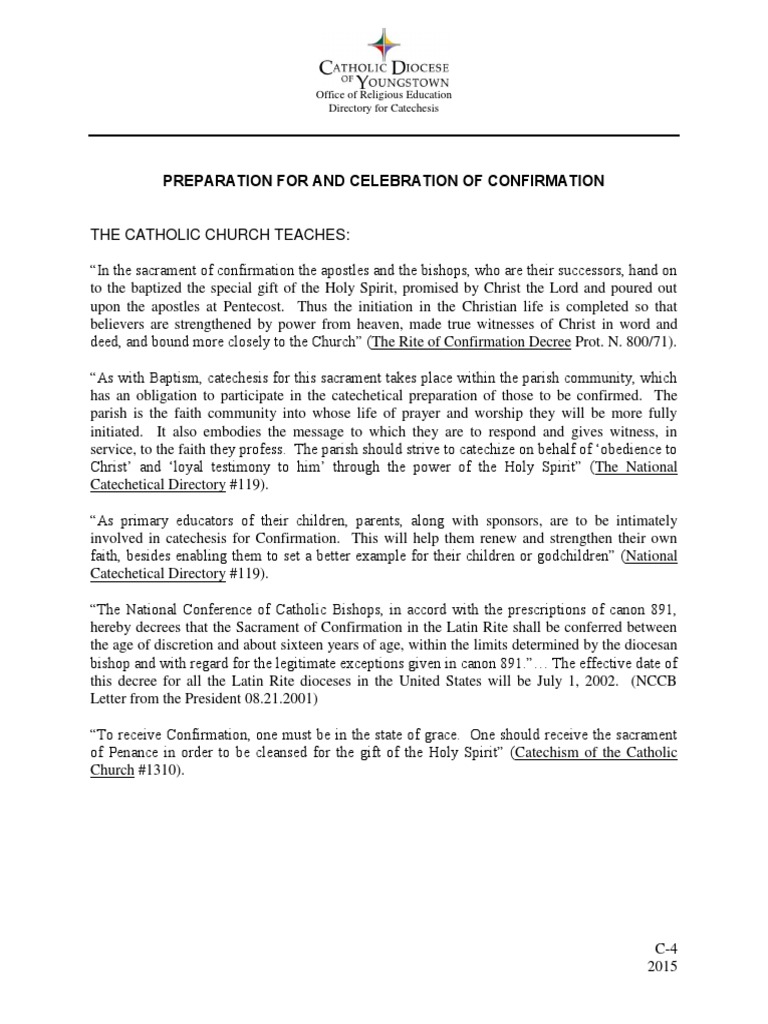 c-4 2015 Preparation and Celebration of Confirmation | PDF ...
