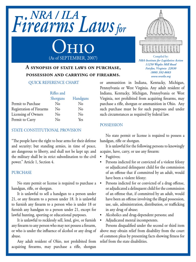 Nra / Ila For: Firearms Laws | PDF | Concealed Carry In The United ...