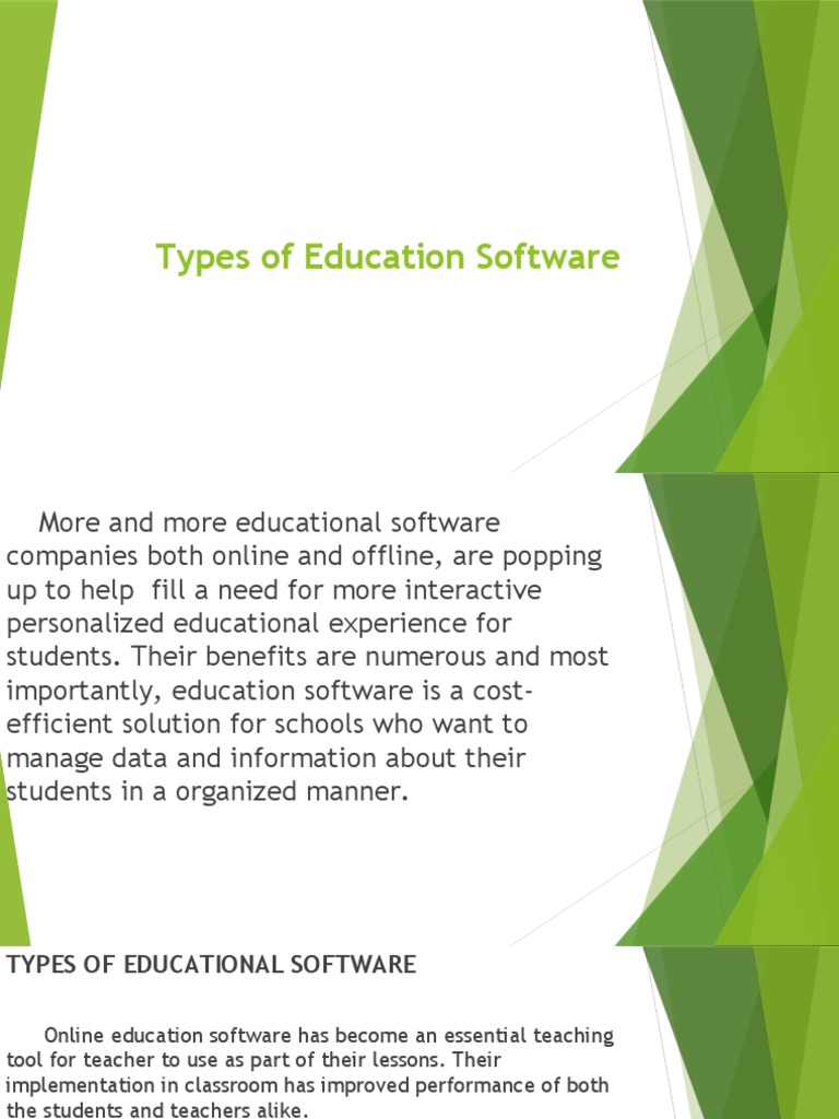 Types of Education Software | PDF | Multimedia | Teachers