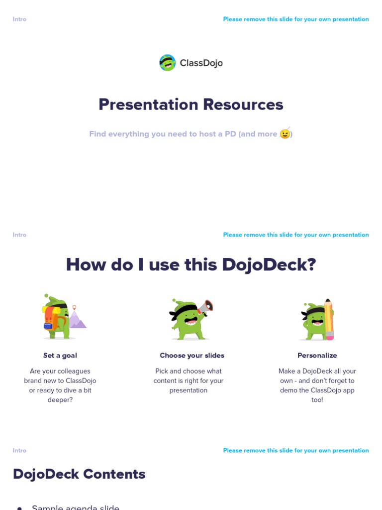 ClassDojo Presentation Guide | PDF | Communication | World Wide Web