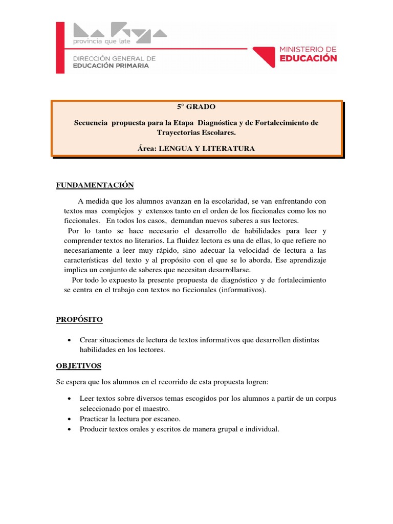 Fortalecimiento Lector en 5° Grado | PDF | Bibliotecas | Enseñando y ...
