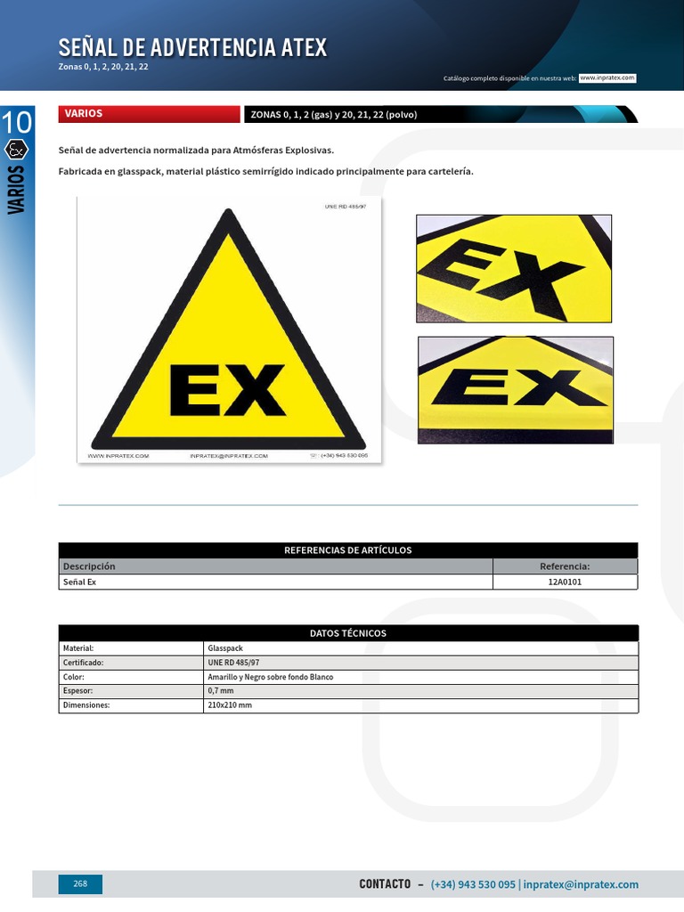 Senal Advertencia ATEX PDF | PDF