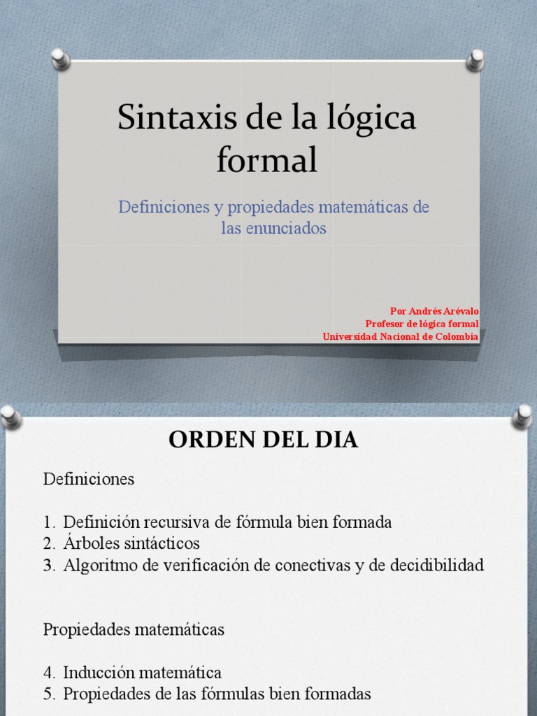 Sintaxis de La Lógica Proposicional | PDF | Conjunto (Matemáticas ...