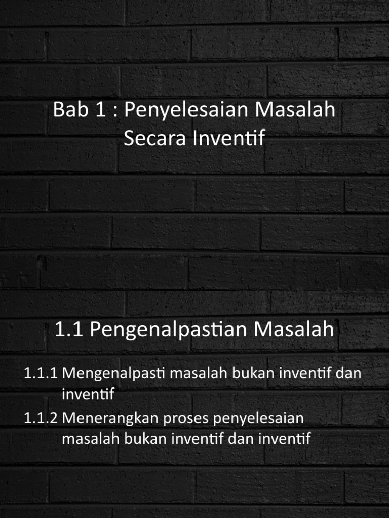 Slide Penyelesaian Masalah Secara Inventif | PDF