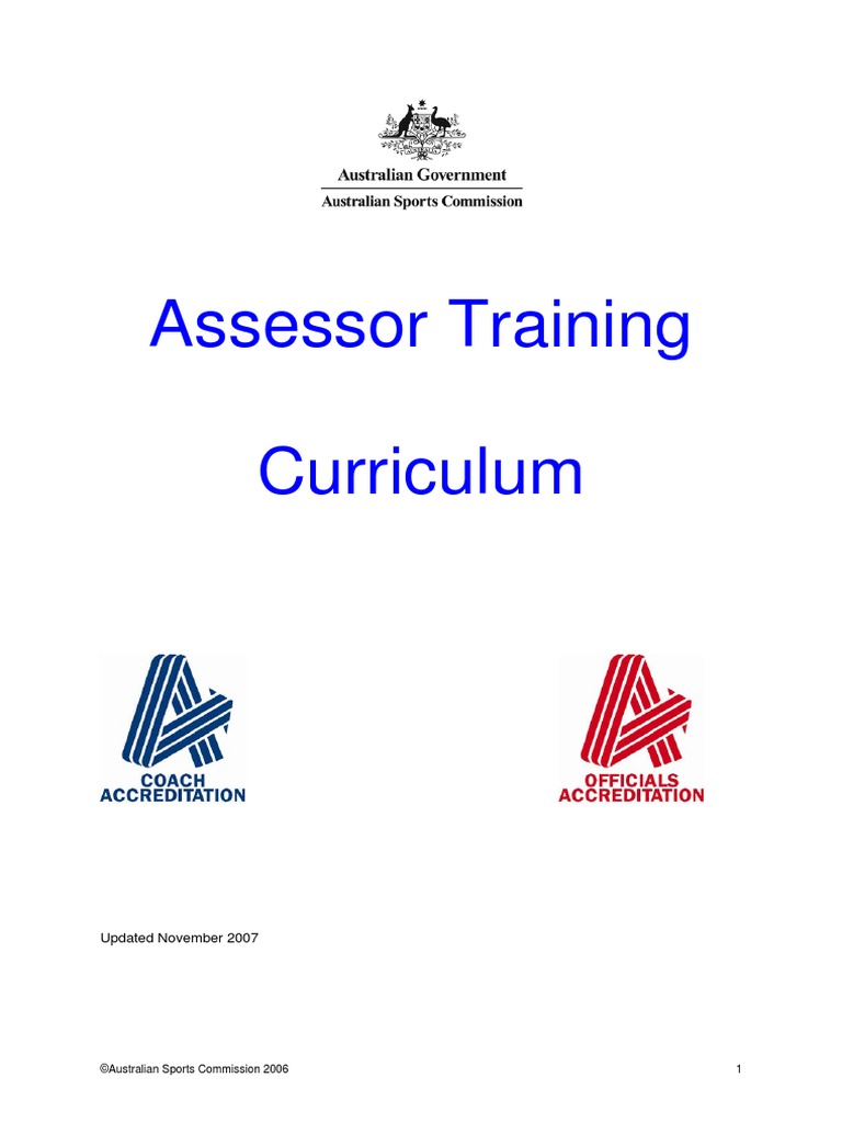 Assessor Training Curriculum | PDF | Competence (Human Resources ...