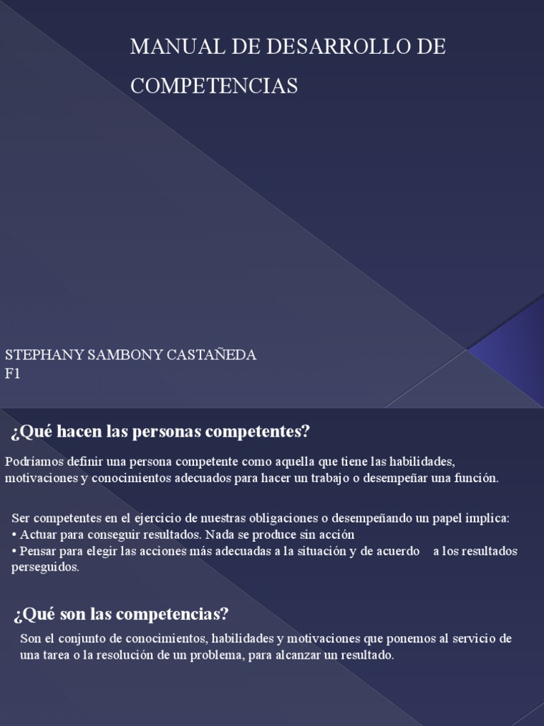 Manual de Desarrollo de Competencias | PDF | Motivación | Motivacional