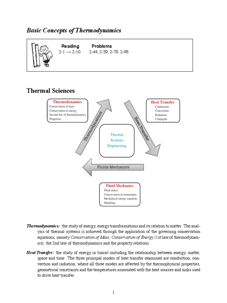 Basic Concepts of Thermodynamics: Thermal Sciences | PDF | Heat | Heat ...
