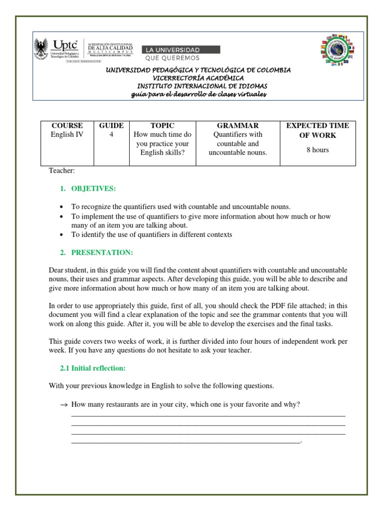 Guide 4 English IV | PDF | Noun | Video