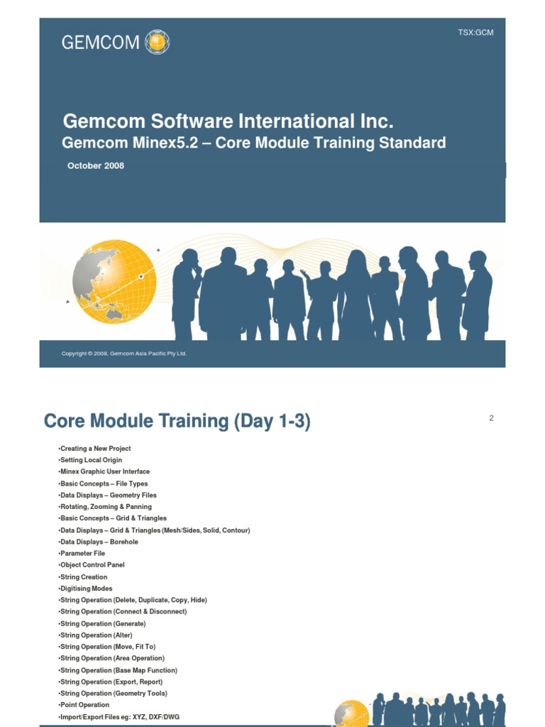 Kursus Gemcom Minex | PDF | Polygon | Contour Line