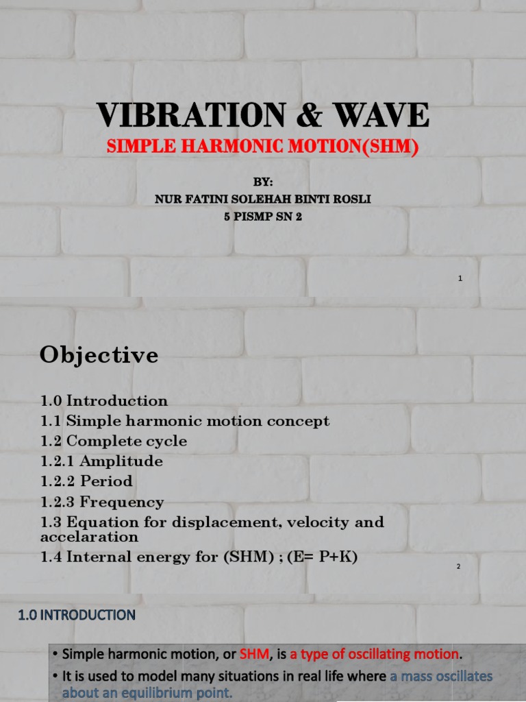 VIBRATION & WAVE. TOPIC 1pptm PDF | PDF | Oscillation | Quantity