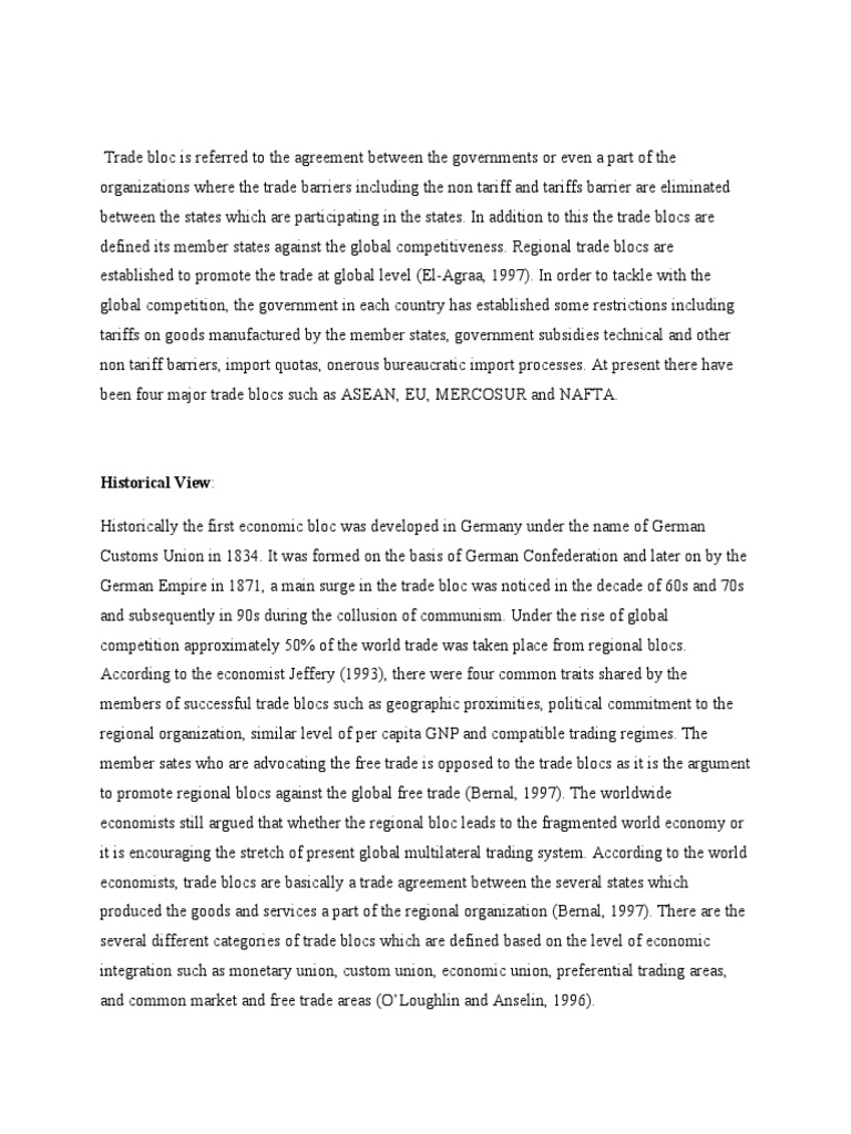 Trade Block | PDF | European Union | Free Trade