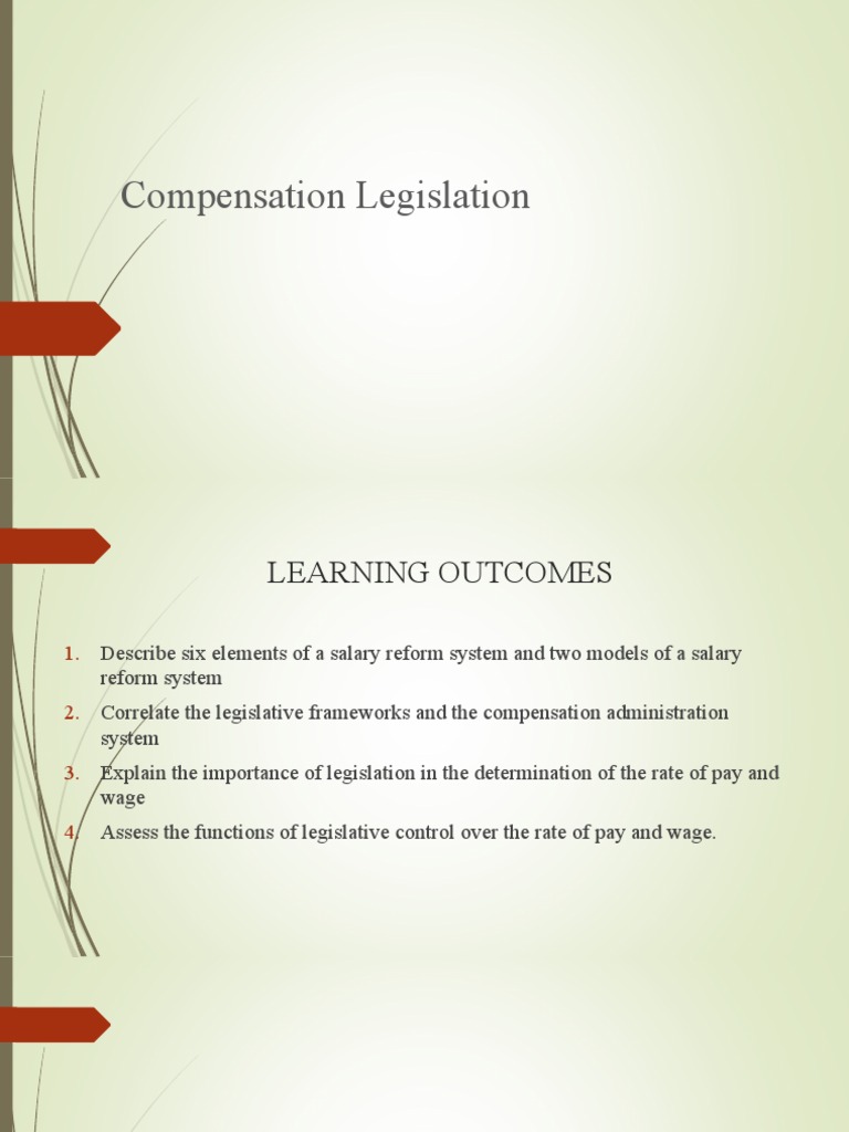 Compensation Legislation | PDF | Workers' Compensation | Employment