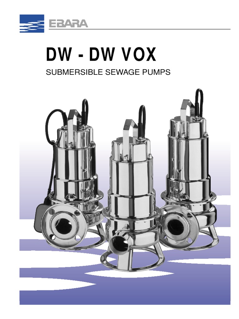 Ebara Pump Catalog DW DW VOX New PDF | PDF | Pump | Electric Motor