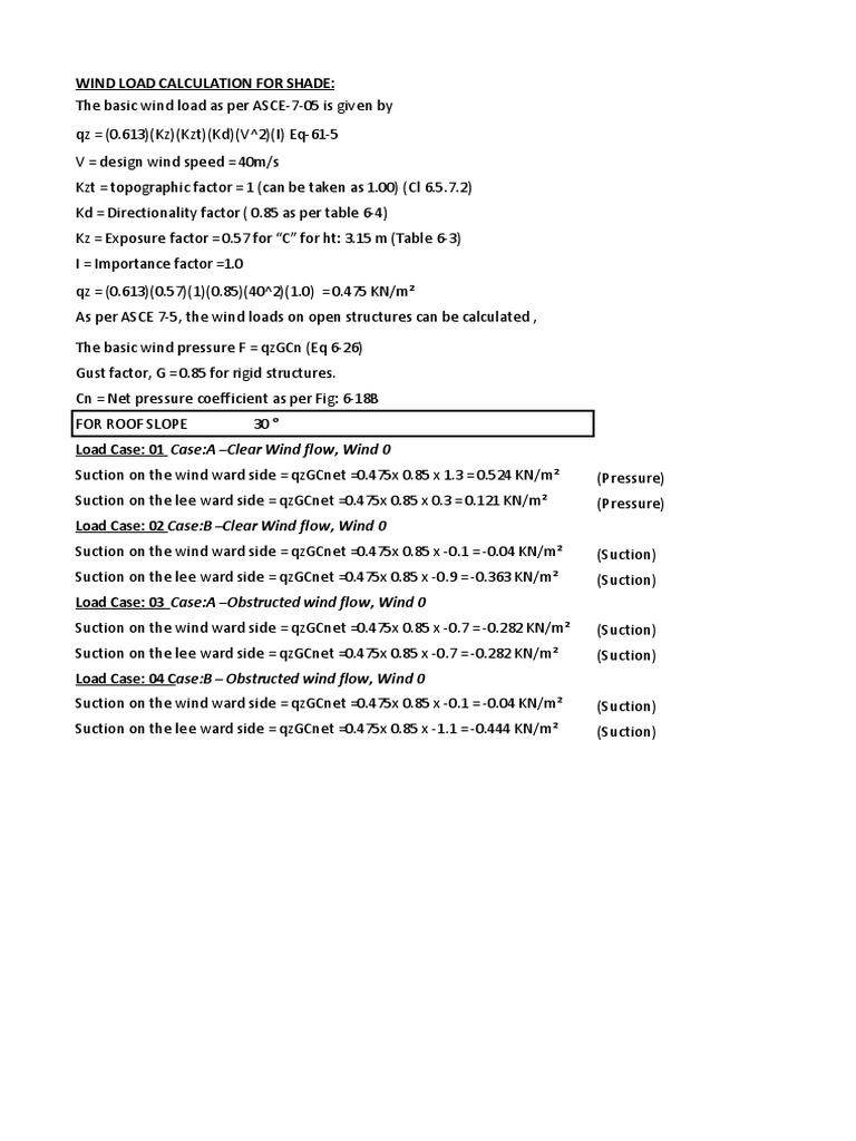 Wind Load Calculation As Per ASCE7-05 | PDF | Teaching Methods ...