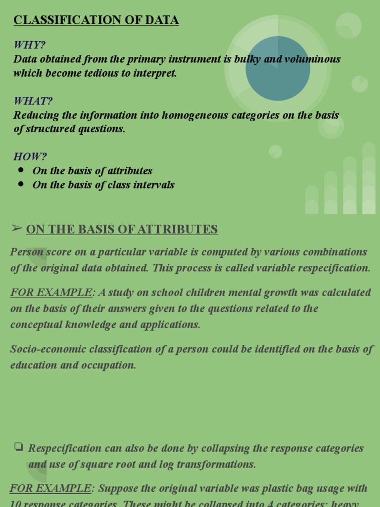 Classification of Data | PDF | Level Of Measurement | Categorical Variable