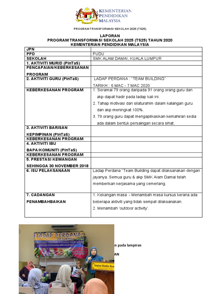 Laporan Aktiviti PInTaS 2020 - Ladap Perdana 2020 | PDF
