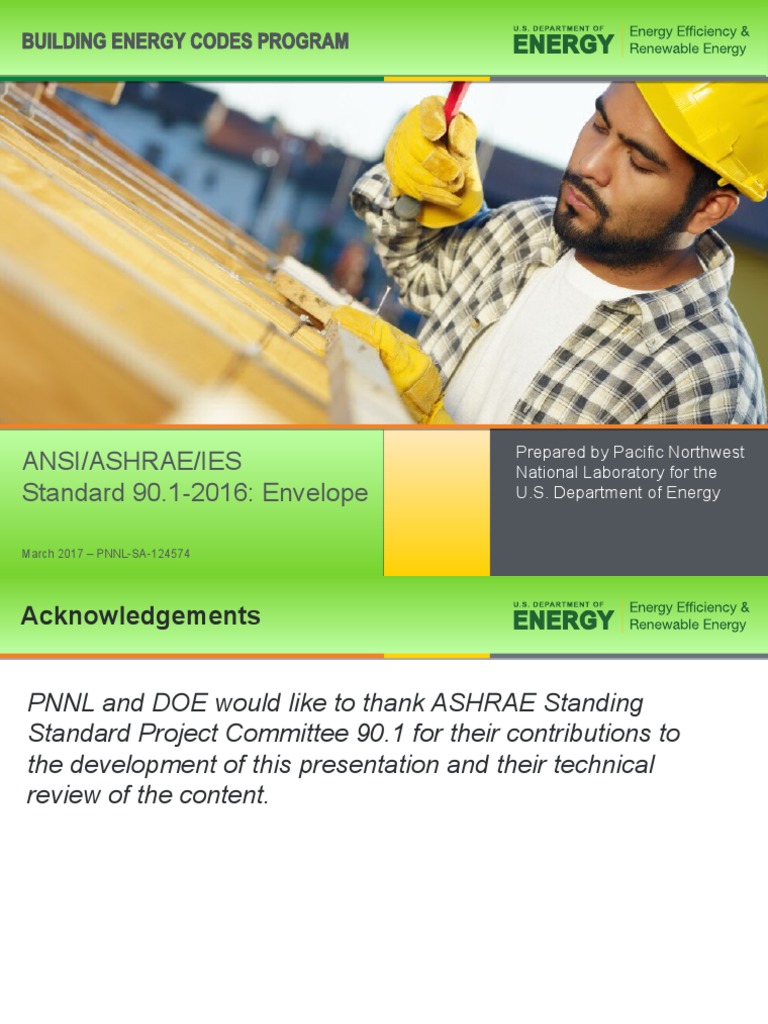 Ansi/Ashrae/Ies Standard 90.1-2016: Envelope: Building Energy Codes ...