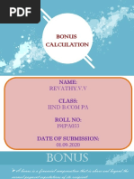 Bonus Calculation Excel Sheet | PDF
